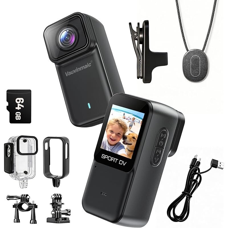 Vauvinmaic M21 4K Body Camera - WiFi, Wide-Angle Lens - CP Deals